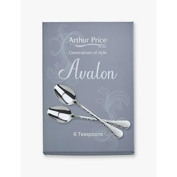 ARTHUR PRICE Avalon Stainless-steel Tea Spoons Set Of Six - Stainless Steel