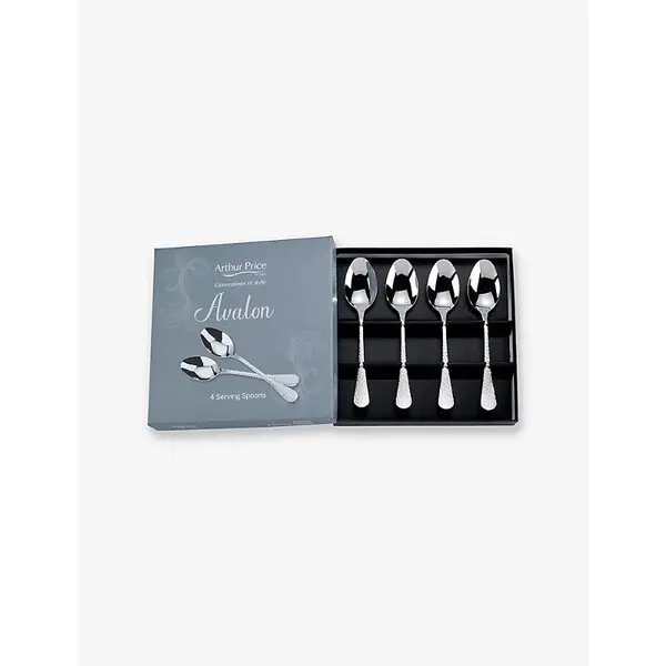 ARTHUR PRICE Avalon Stainless-steel Serving Spoons Set Of Four - Stainless Steel