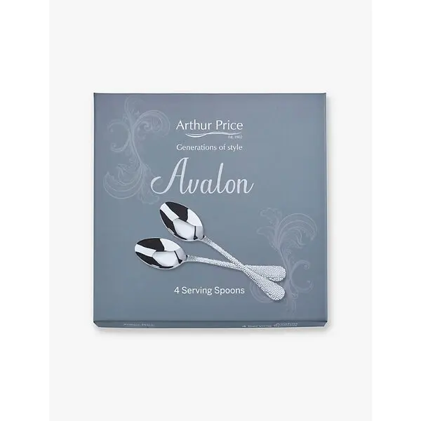 ARTHUR PRICE Avalon Stainless-steel Serving Spoons Set Of Four - Stainless Steel