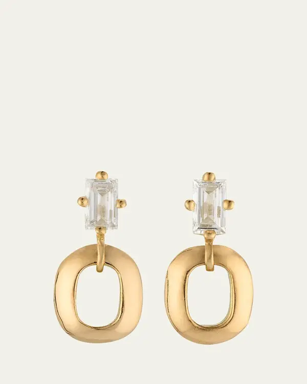 Lizzie Mandler 18k Yellow Diamond Stud Earrings - Gold