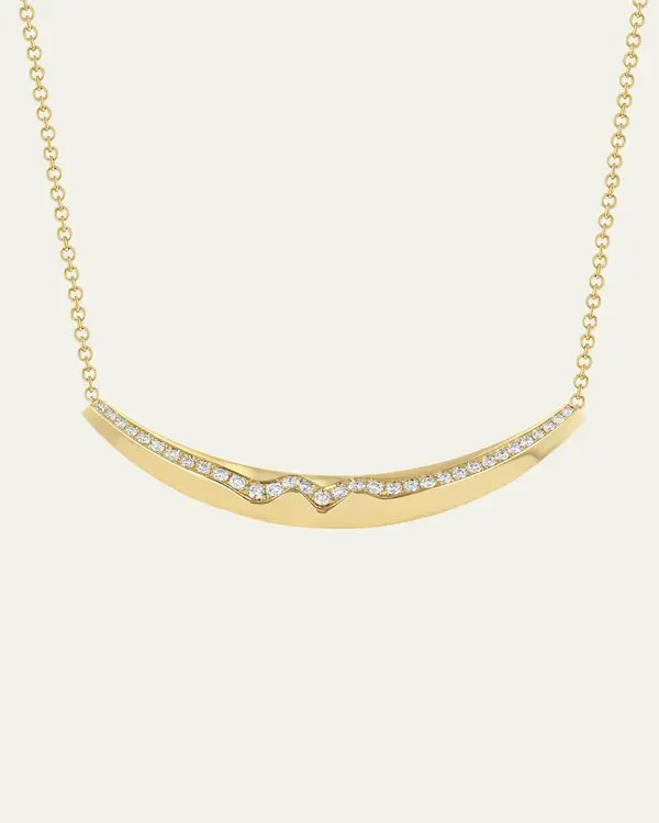 Lizzie Mandler 18k Yellow Diamond Slider Necklace - Gold