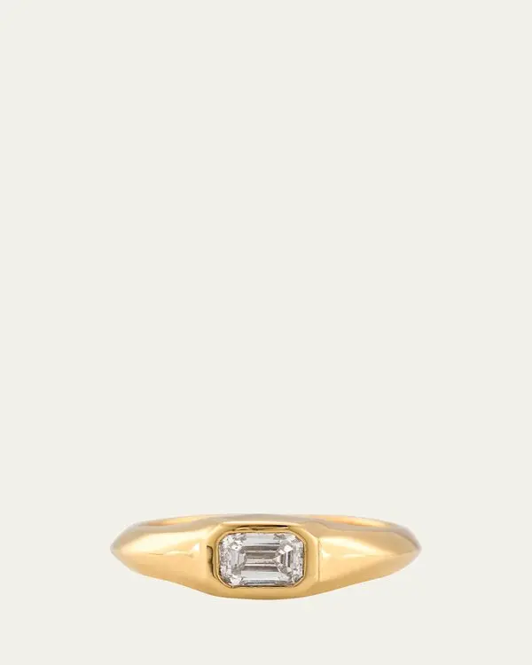 Lizzie Mandler 18k Yellow Diamond Pinky Ring - Gold