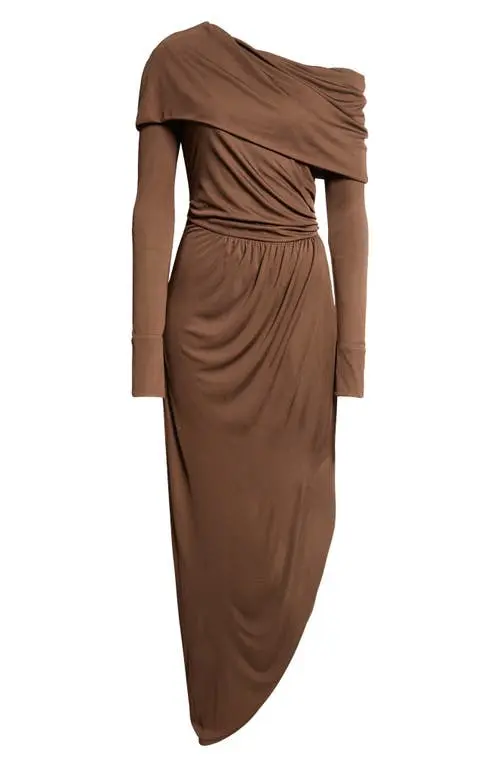 sachin and babi light blue dress Chocolate brown strapless long party dress : INVITADISIMA main image 1