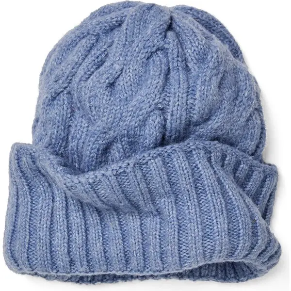 Free People Coast Line Cable Beanie - Blue