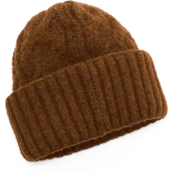 Free People Coast Line Cable Beanie - Coffee