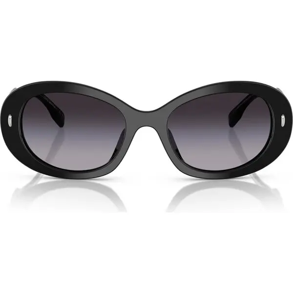 Tory Burch 53mm Gradient Oval Sunglasses - Black