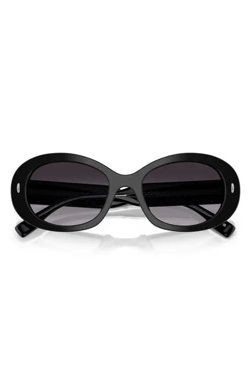 Tory Burch 53mm Gradient Oval Sunglasses - Black