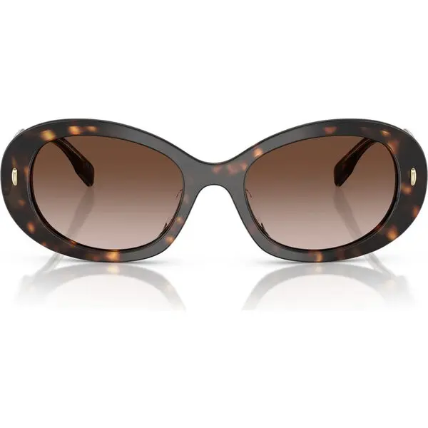 Tory Burch 53mm Gradient Oval Sunglasses - Tortoise