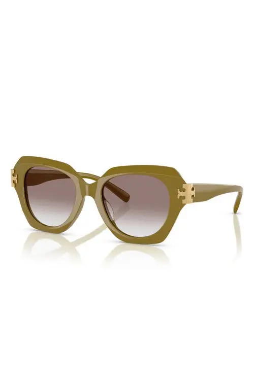 Tory Burch 51mm Cat Eye Sunglasses - Olive