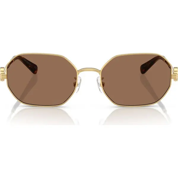 Tory Burch 55mm Irregular Sunglasses - Gold