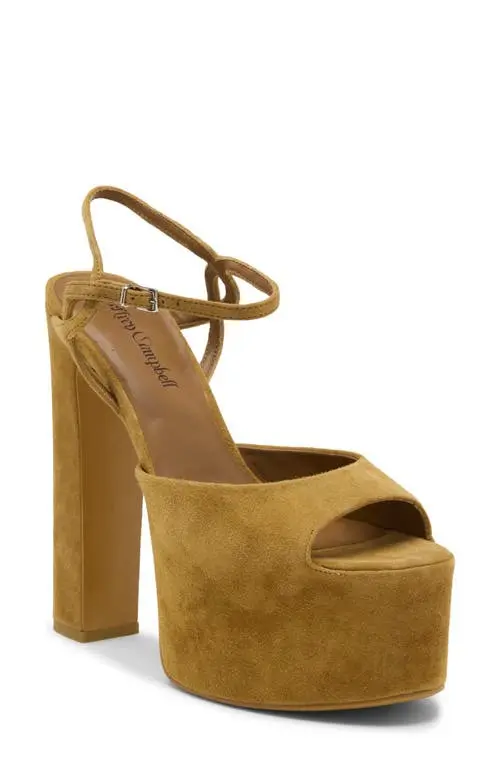 Jeffrey Campbell Ever Last Platform Sandal - Khaki Suede
