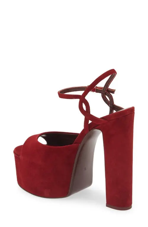 Jeffrey Campbell Ever Last Platform Sandal - Wine Suede