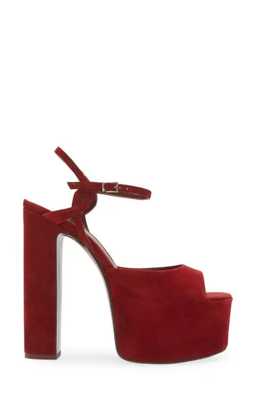 Jeffrey Campbell Ever Last Platform Sandal - Wine Suede