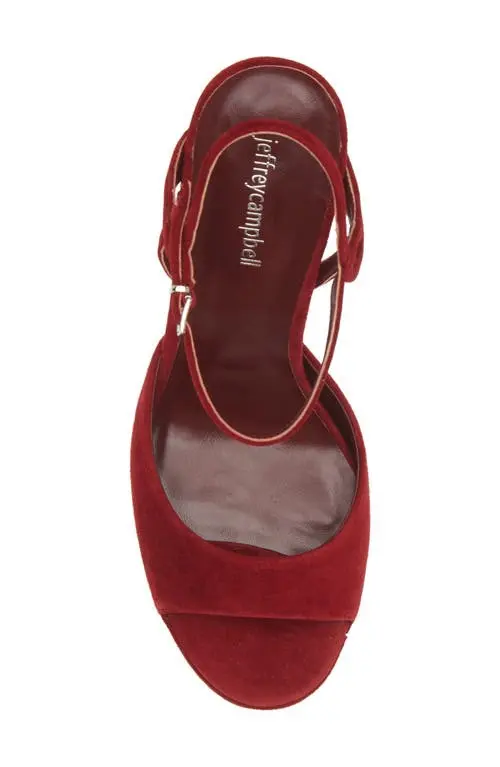 Jeffrey Campbell Ever Last Platform Sandal - Wine Suede