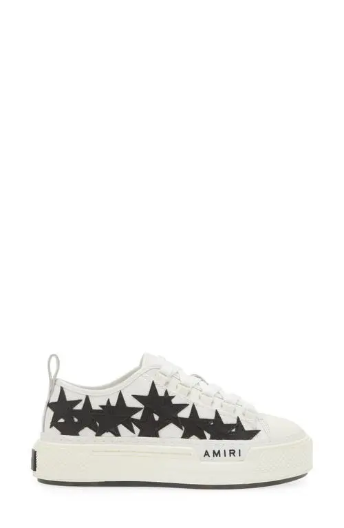Amiri Stars Court Sneakers - White Black