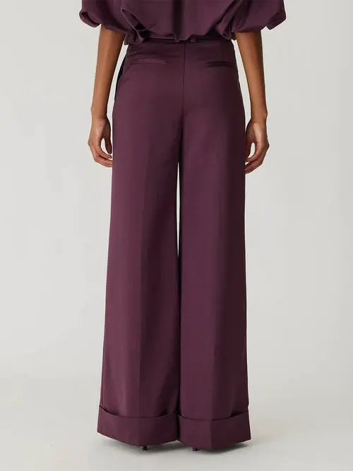 Rebecca Taylor Techy Sateen Wide Leg Pant