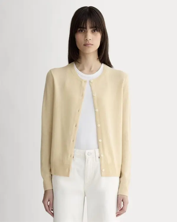 Everlane Classic Cashmere Cardigan - Creme