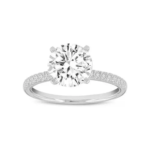 LUVMYJEWELRY 2.6 Ct Mila Round Cut Lab Grown Diamond Solitaire Ring - 14k White Gold