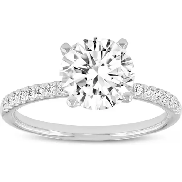 LUVMYJEWELRY Samara 2.2 Ctw Lab Grown Diamond Ring - 14k White Gold