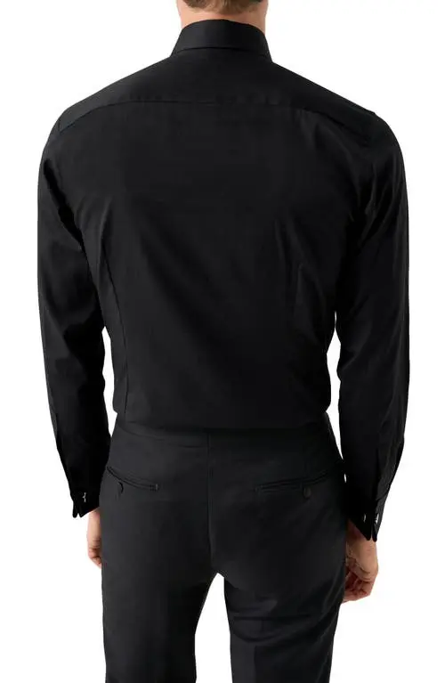 Eton Contemporary Fit Striped Bib Tuxedo Shirt