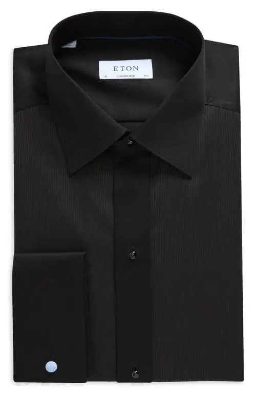Eton Contemporary Fit Striped Bib Tuxedo Shirt