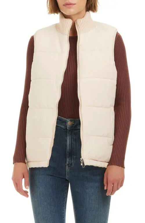 Sanctuary Reversible Cable Stitch And Puffer Vest