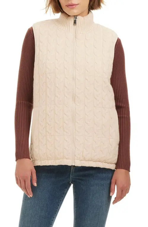Sanctuary Reversible Cable Stitch And Puffer Vest