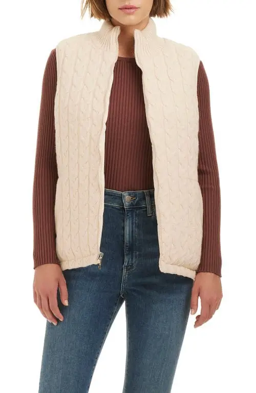 Sanctuary Reversible Cable Stitch And Puffer Vest