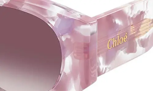 Chloé 51mm Round Frame Sunglasses In Blush - 45% Off  display picture 3