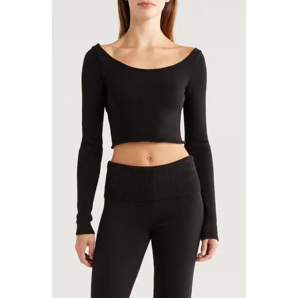 FLORENCE BY MILLS Cross Back Crop Sweater