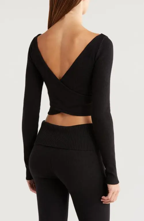 FLORENCE BY MILLS Cross Back Crop Sweater
