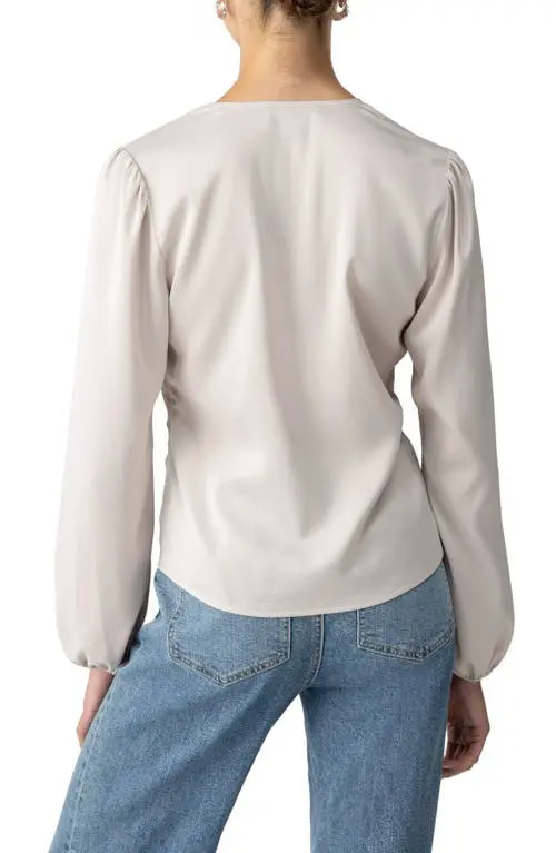 Sanctuary Front Twist Satin Top