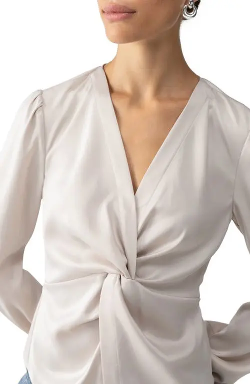 Sanctuary Front Twist Satin Top