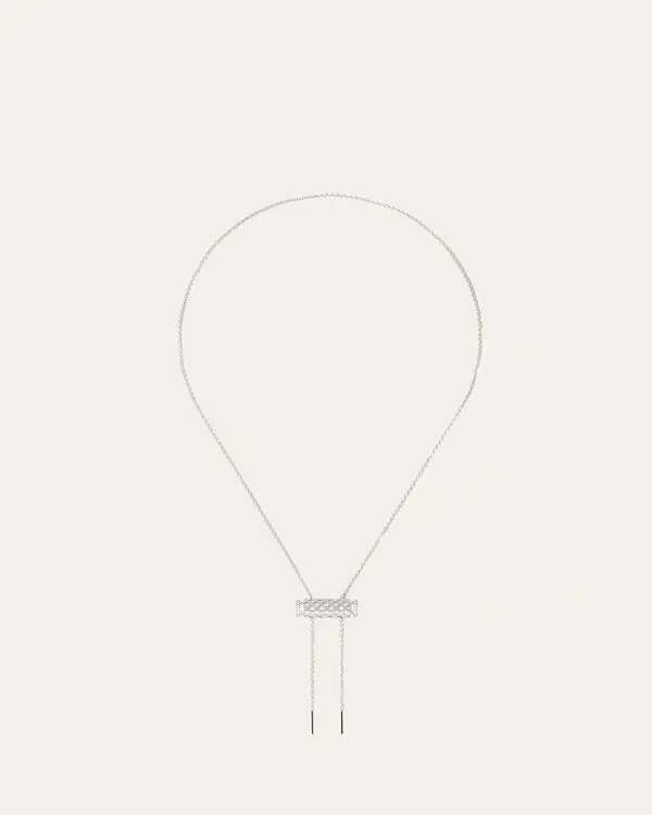 NOUVEL HERITAGE 18k Latch Pendant Necklace - White Gold