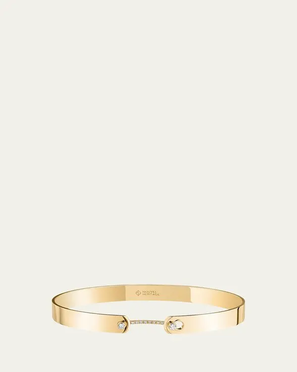 NOUVEL HERITAGE 18k Bangle With Diamonds - Gold