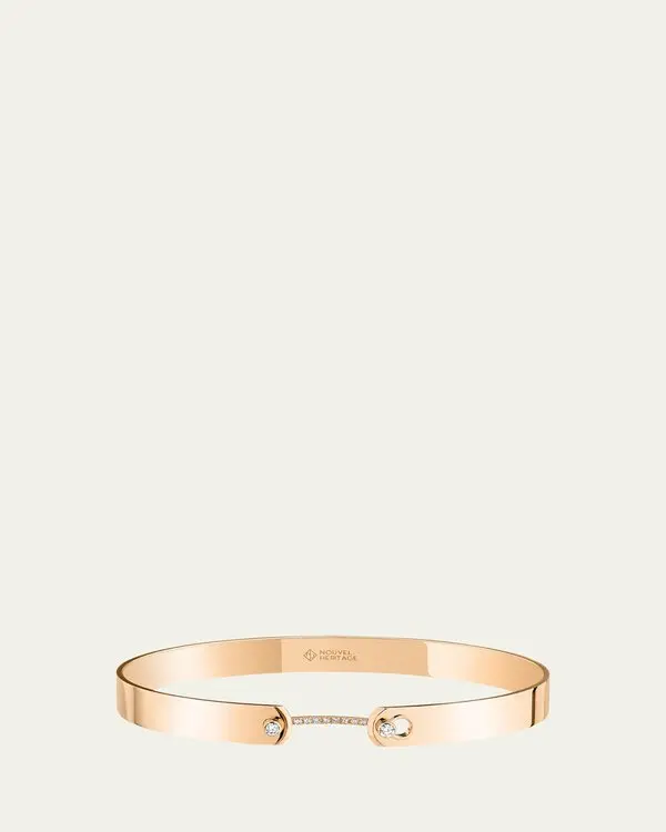 NOUVEL HERITAGE 18k Bangle With Diamonds - Rose Gold