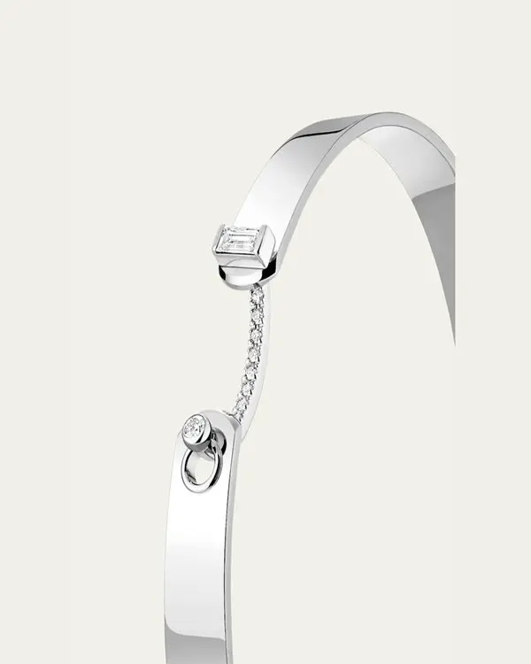 NOUVEL HERITAGE 18k Dinner Date Gm Mood Bangle - White Gold