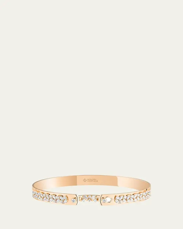 NOUVEL HERITAGE 18k Soiree Diamond Bangle - Rose Gold