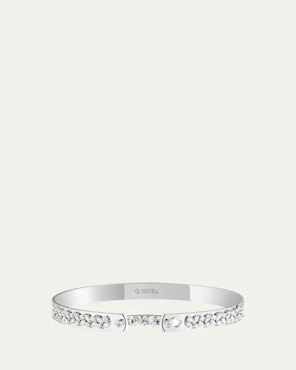 NOUVEL HERITAGE 18k Soiree Diamond Bangle - White Gold
