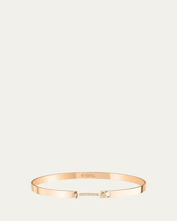 NOUVEL HERITAGE 18k Diamond Bangle - Rose Gold