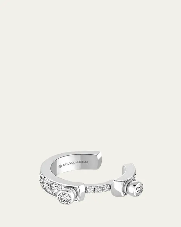 NOUVEL HERITAGE 18k Diamond Ear Cuff - White Gold