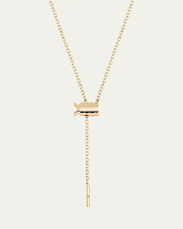 NOUVEL HERITAGE 18k Mini Latch Y Necklace - Gold