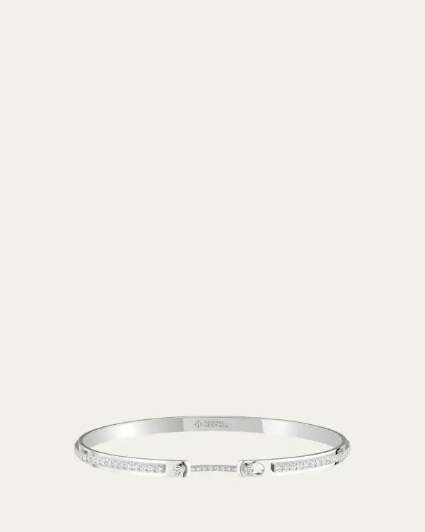 NOUVEL HERITAGE 18k Bangle With Diamonds - White Gold