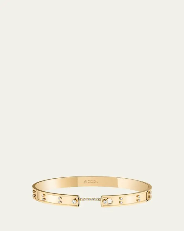 NOUVEL HERITAGE 18k Diamond Bangle - Yellow Gold