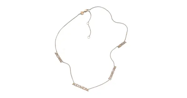 Jennifer Zeuner Jewelry Sam 14k White Gold Diamond Necklace - One-color