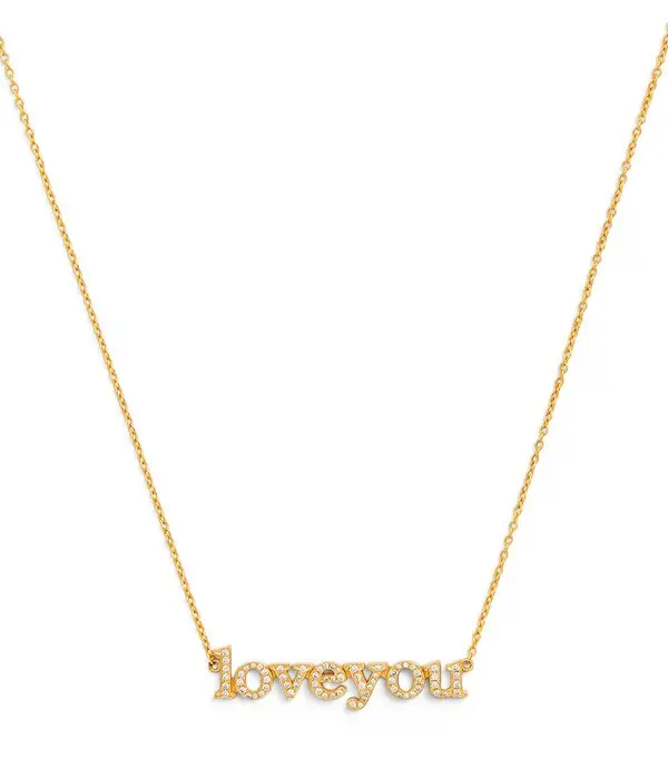 JENNIFER MEYER Yellow And Diamond "love You" Necklace - Gold