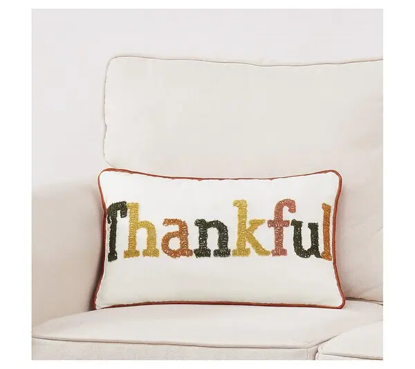 TRULY SOFT Thankful 12x20 Decorative Pillow - One-color