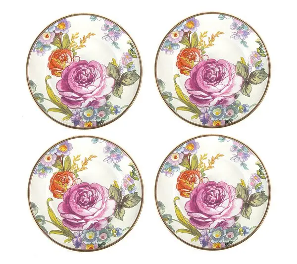 MACKENZIE-CHILDS Set Of 4 Appetizer Plates - One-color