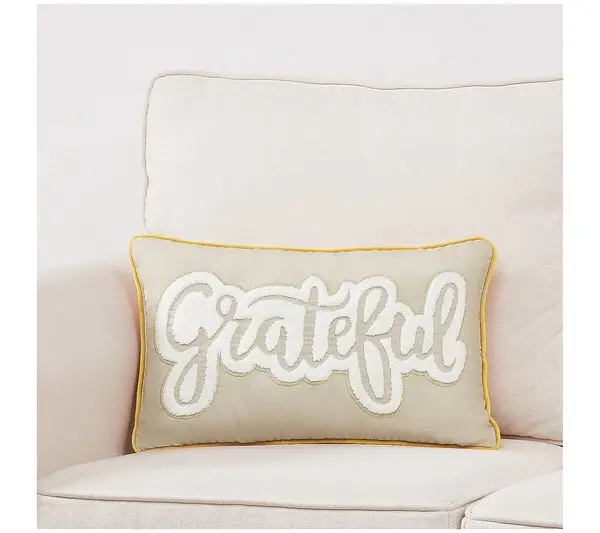 TRULY SOFT Grateful 12x20 Decorative Pillow - One-color