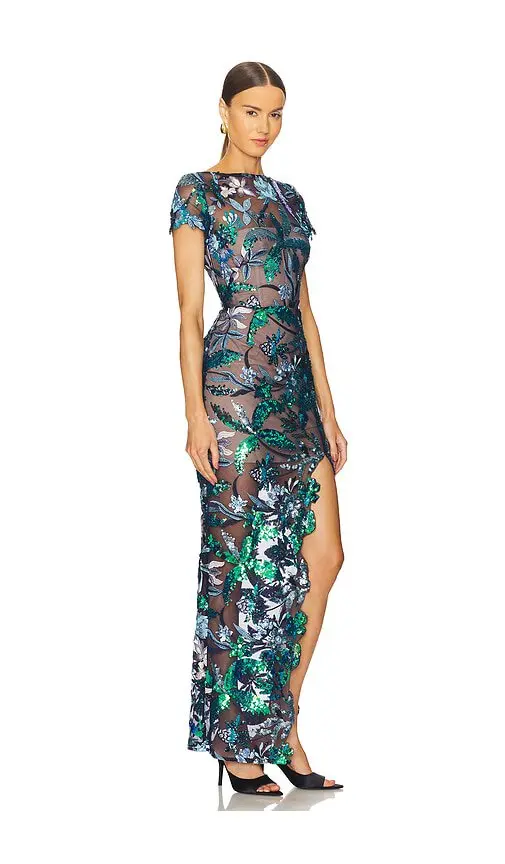 BRONX BANCO Zinna Embroidered Gown